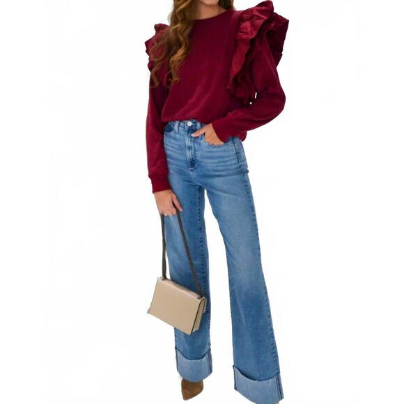 En Saison | Tops | New En Saison Gabby French Terry Pullover In ...